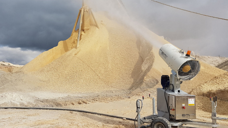 Dust Suppression with V7 – dust control with water mist