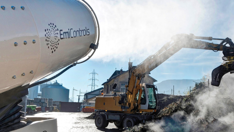 Biological odor control with turbine