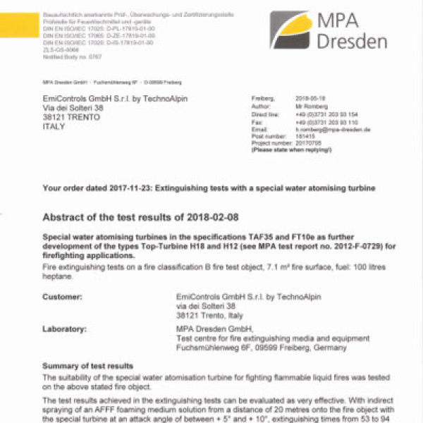 Certificates from EmiControls