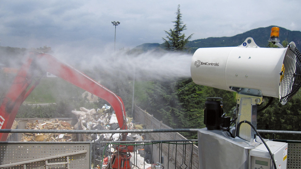 Recycling plants and composting plants dust abatement