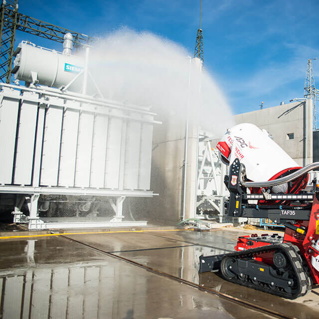 Water mist systems for transformator - fire fighting